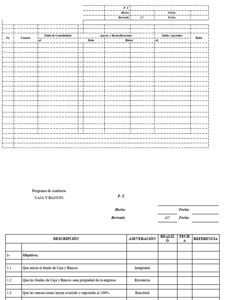 Formato Caja y Bancos | PDF | Bancos | Business
