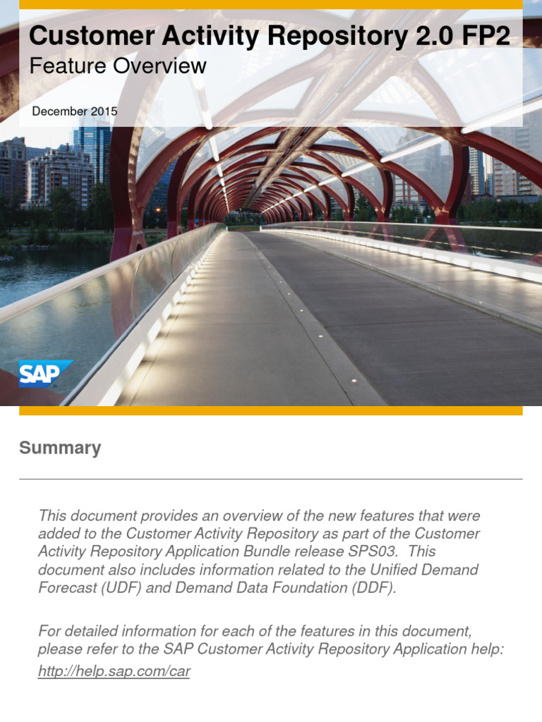 2-SAP Customer Activity Repository Overview 20160113 | PDF | Point Of ...