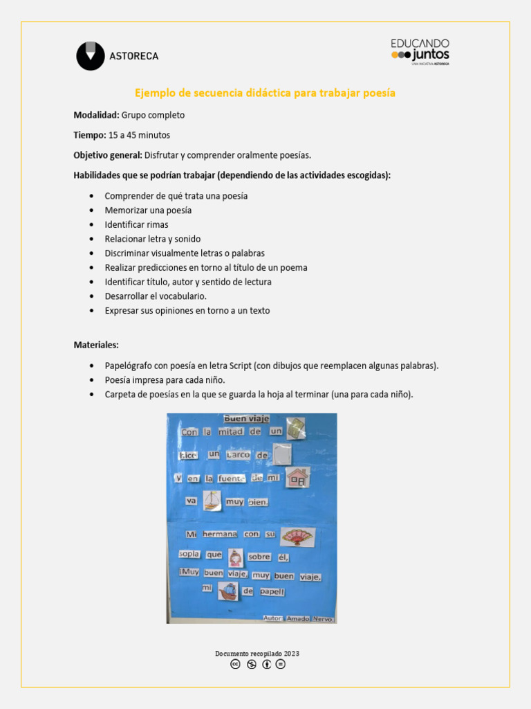 Ejemplo-de-secuencia-didactica-para-trabajar-poesia | PDF | Poesía