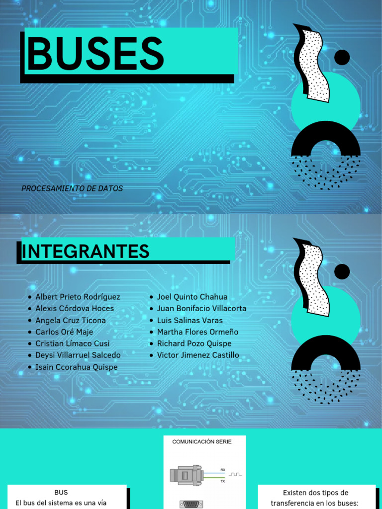 Buses | PDF | De entrada y salida | Unidad Central de procesamiento