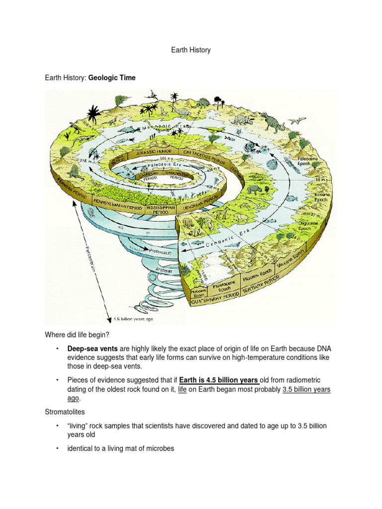 Earth History | PDF | Geologic Time Scale | Life