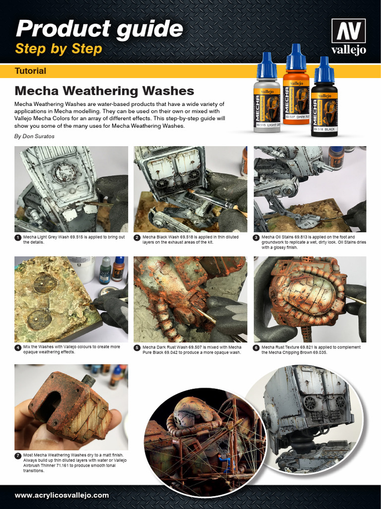 Mecha Weathering Wash Tutorial | PDF