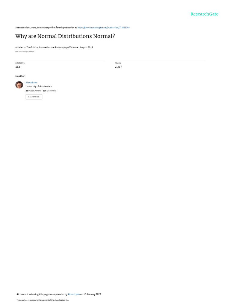 Normal Distributions | PDF | Normal Distribution | Variance