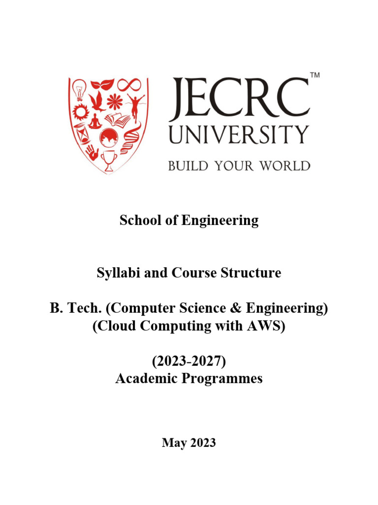 Final B Tech Cse Aws Syllabus Pdf Class Computer Programming