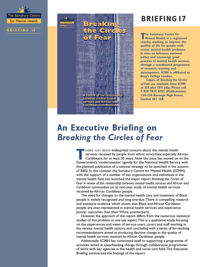 Breaking the circle of fear | PDF | Mental Disorder | Social Work