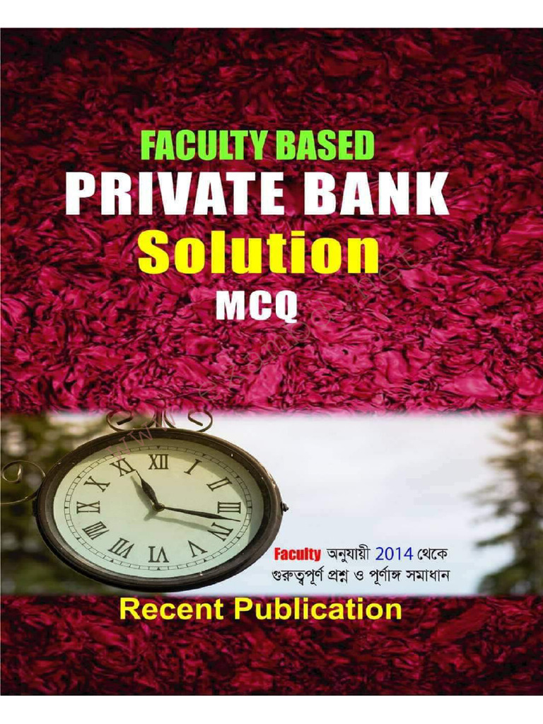 Faculty Based Private Bank Job Solution MCQ - Edition 2021 | PDF