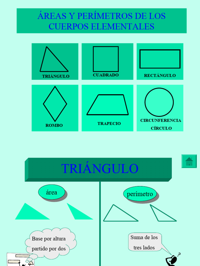 Area y Perimetro de Las Figuras Geometricas | PDF | Rectángulo | Triángulo