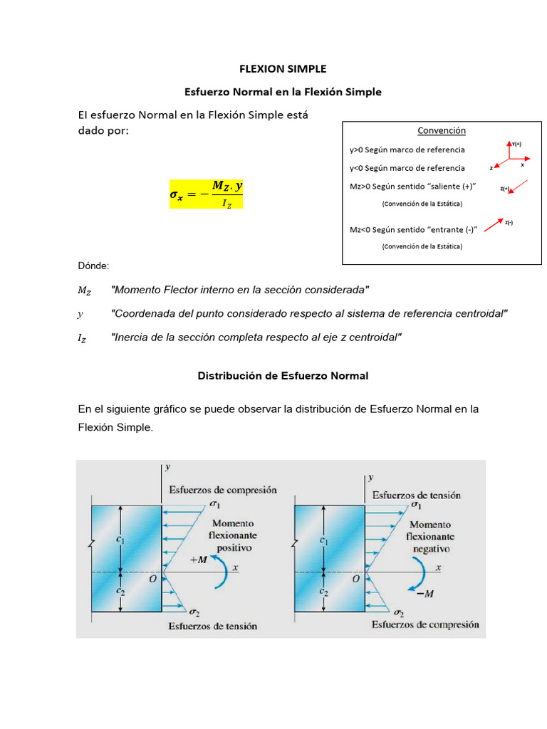 Clase 14 - Flexion Simple | PDF