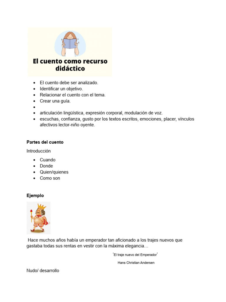 El Cuento Como Recurso Didáctico | PDF | Poesía | Libros para adolescentes