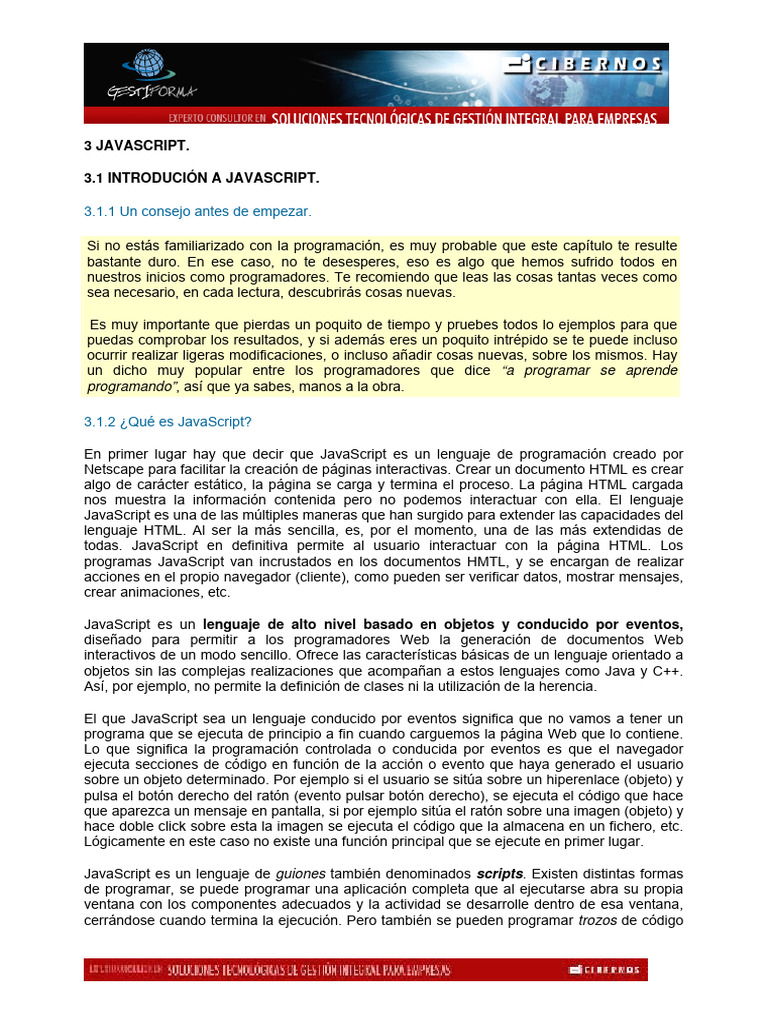 Gestiforma Modulo4 3 | PDF | Script Java | Lenguaje de programación