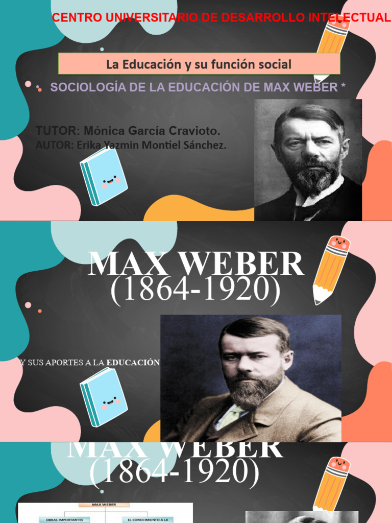 Presentacion Max Weber | PDF | Sociología | Max Weber