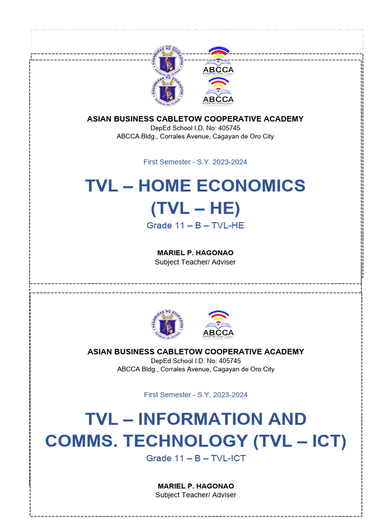 Cover Page For School Forms 2 | PDF