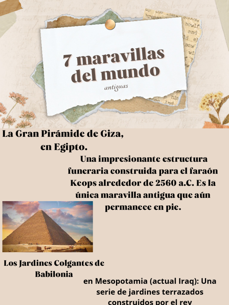 7 Maravillas del Mundo Antiguo y Actual | PDF | Historia
