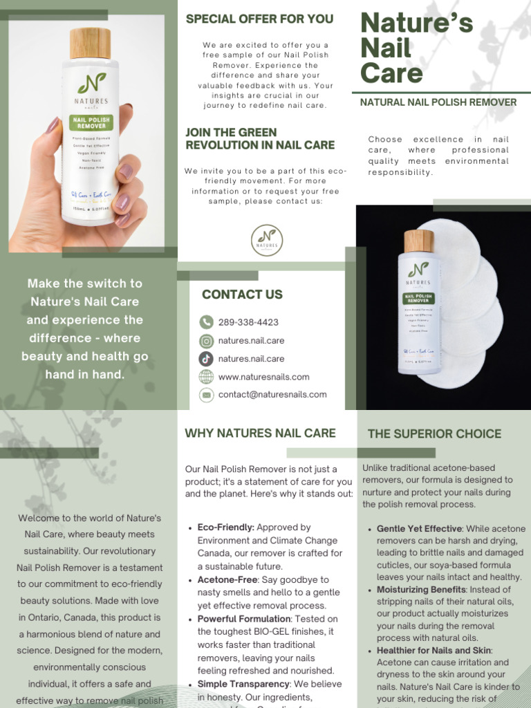 Plants Science Trifold Brochure in Green White Modern Style | PDF