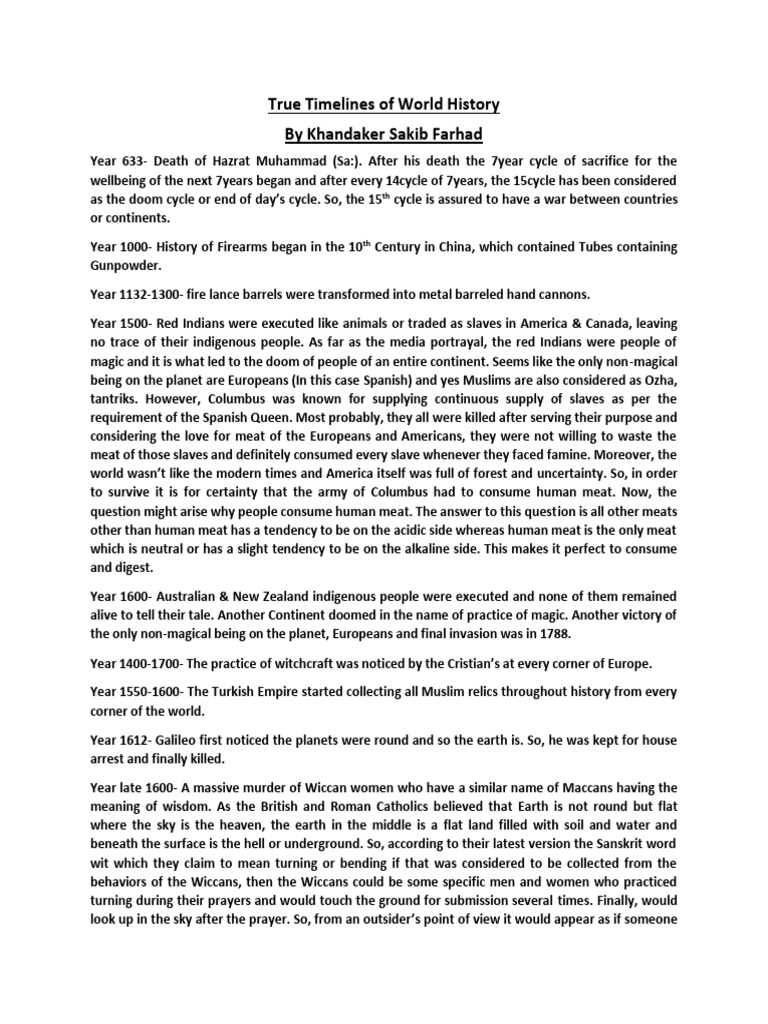 True Timeline of World History-_compressed | PDF | Prayer | Edward Snowden