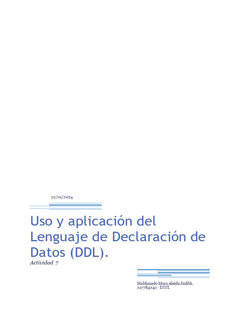 Guía Práctica de DDL para SGBD | PDF | Bases de datos | SQL
