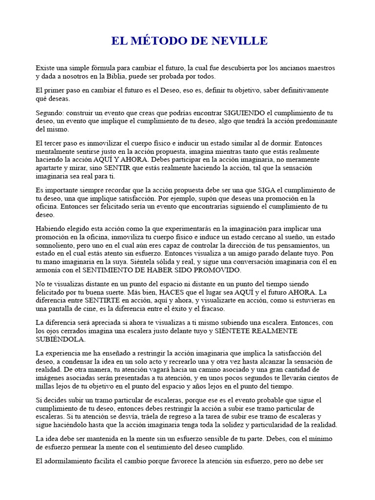 El Método de Neville | PDF | Experiencia | Mente