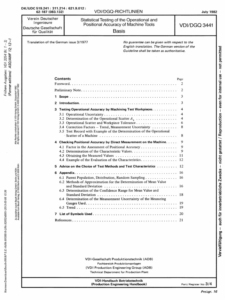 VDI-DGQ 3441 Norma en Ingles | PDF