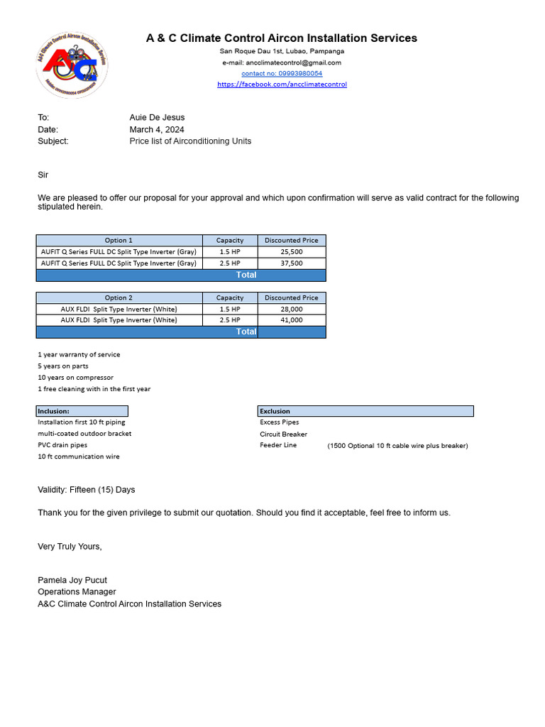 Quotation 2024 | PDF