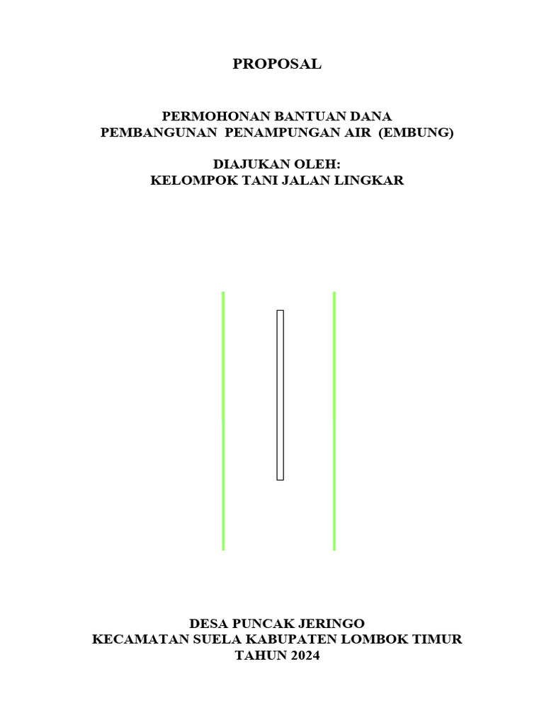 Proposal Embung | PDF | Griya & Taman