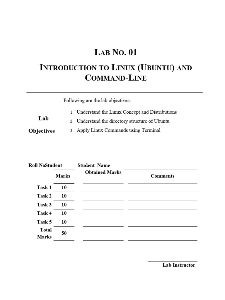Lab No1 | PDF | Linux Distribution | Computer File