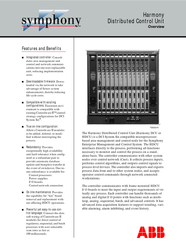 WFPEEUS230001A0 - en Harmony Distributed Control Unit (System Six ...