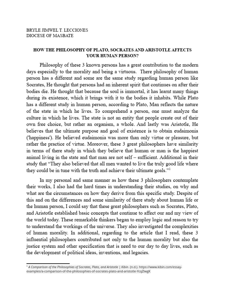 Impact of Plato, Socrates, and Aristotle on Humanity | PDF | Socrates ...