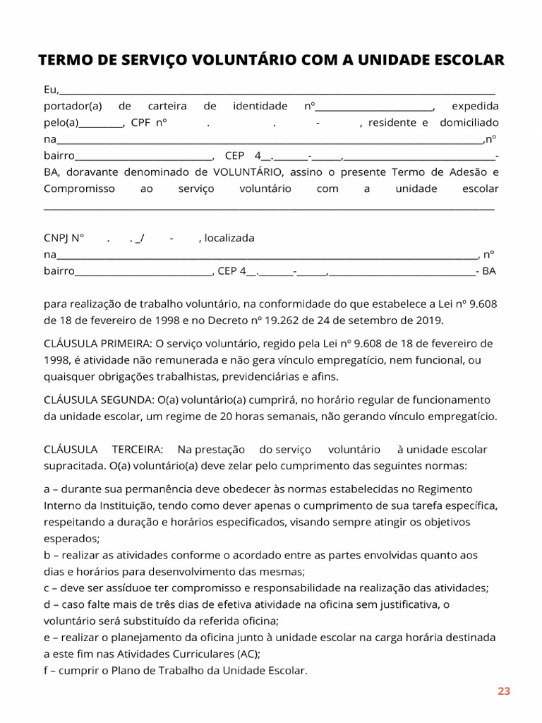 Formulário e Termo-2 | PDF