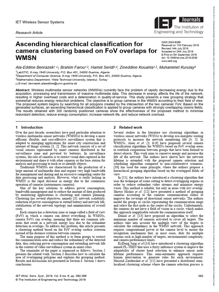 Ascending Hierarchical Classification For Camera Clustering Based On ...