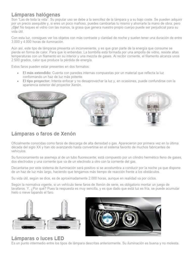 Guía de Lámparas Automotrices | PDF | Hogar, jardinería y bricolaje ...