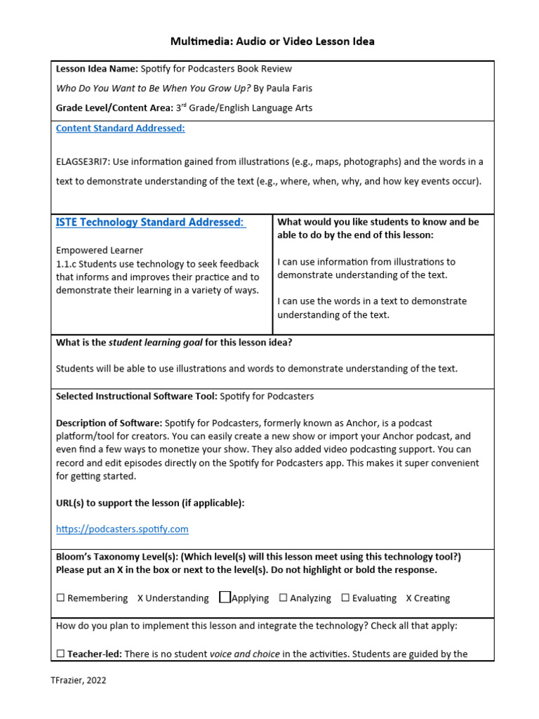 multimedia audio lesson idea 2024 | PDF | Podcast | Multimedia