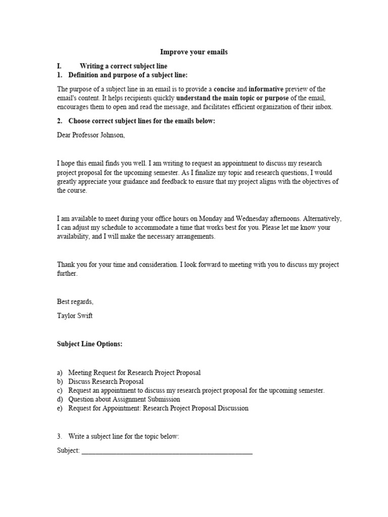 Exercise To Improve Email Mistakes | PDF | Recruitment | Marketing