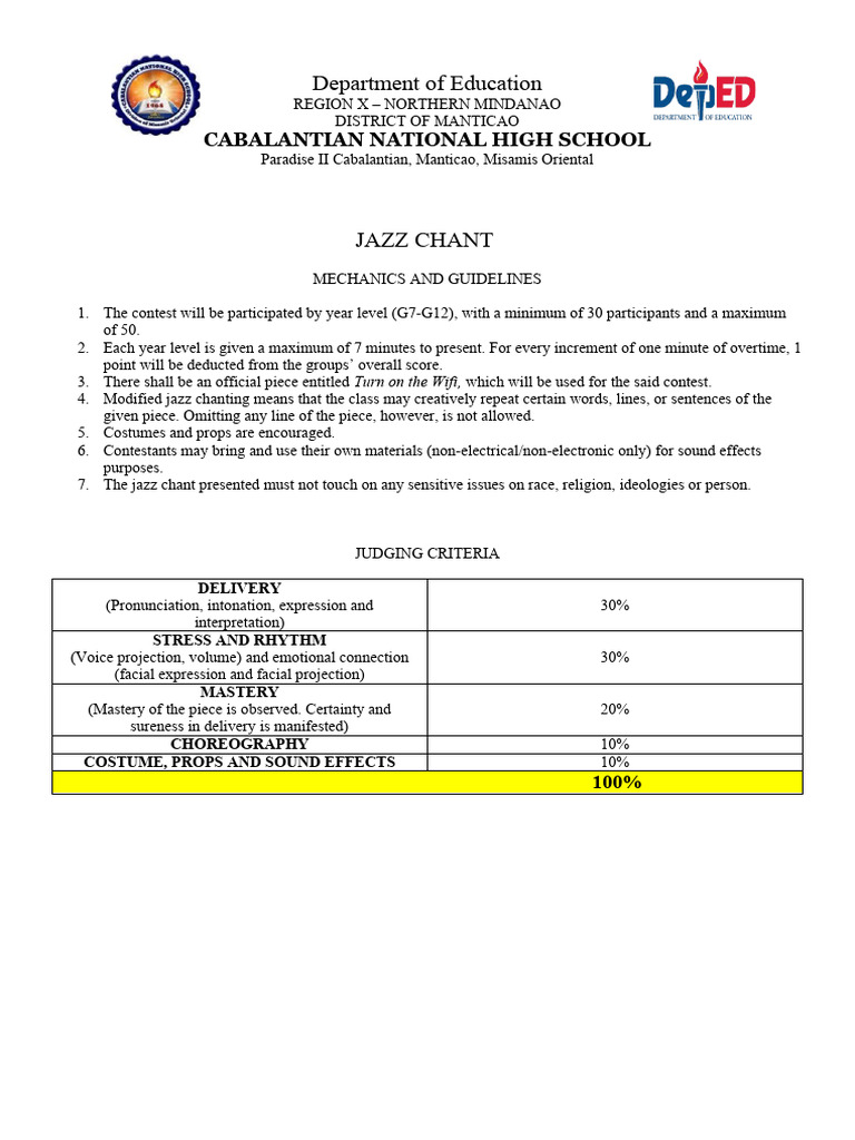 Jazz Chant Mechanics and Guidlines | Download Free PDF | Linguistics