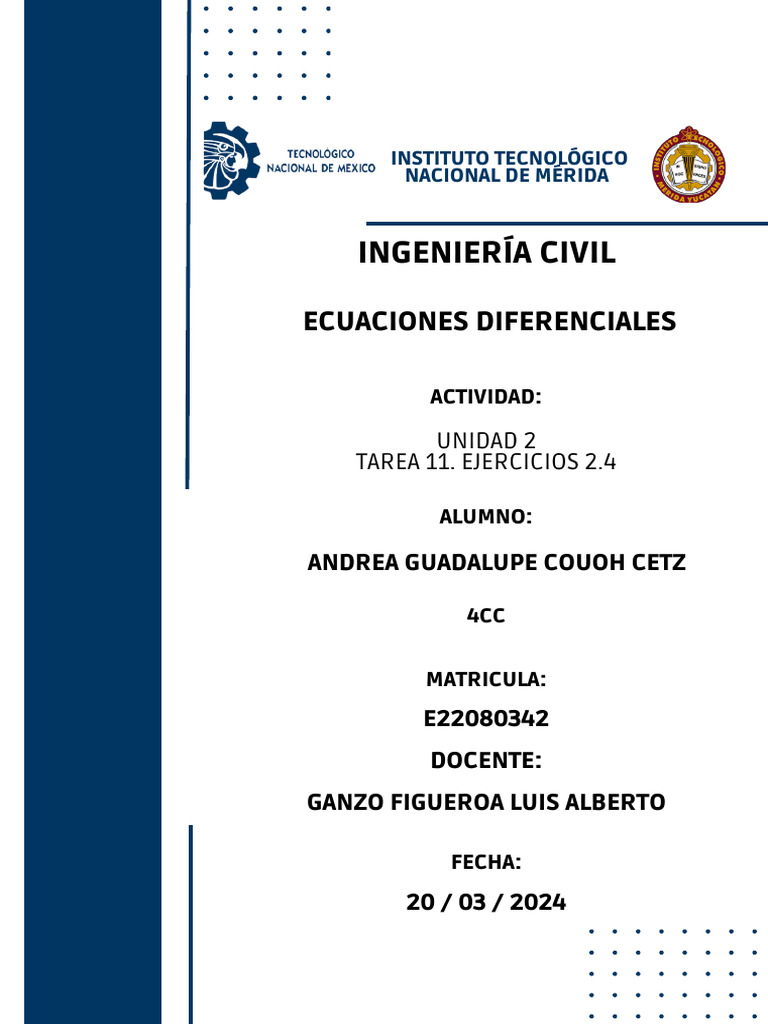 T11 Andrea Couoh Cetz | PDF | Ecuaciones | Objetos matemáticos