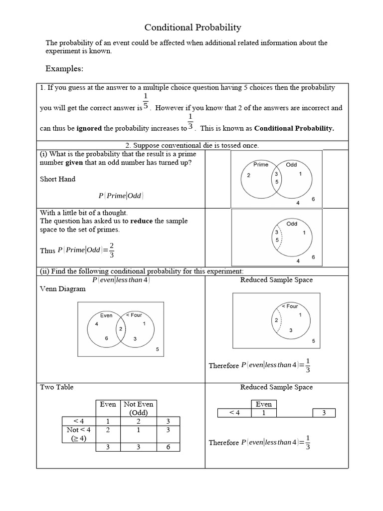 21 Conditional Probability | PDF | Probability | Multiple Choice 21 Conditional Probability | PDF | Probability | Multiple Choice