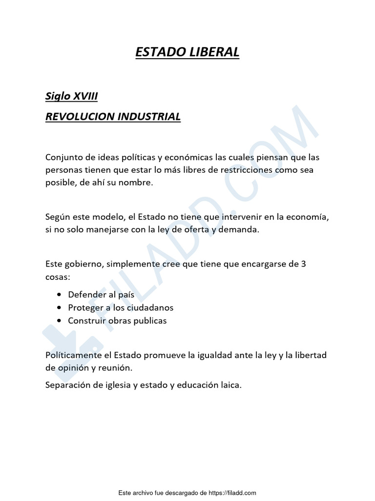 Estado Liberal 1 | PDF
