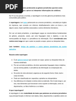 Estrutura e Função da Reportagem | PDF