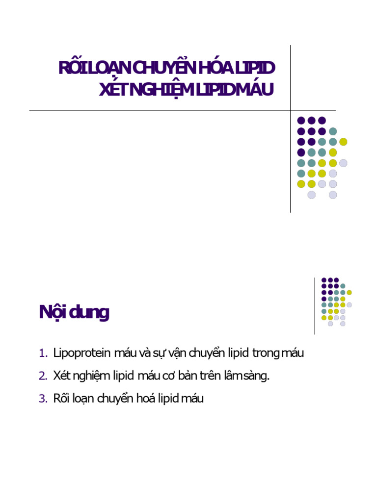 RLCH Lipid máu-XN Lipid Máu | PDF