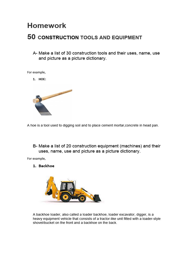 Contruction Tools and Equipment (3) - Copia | PDF