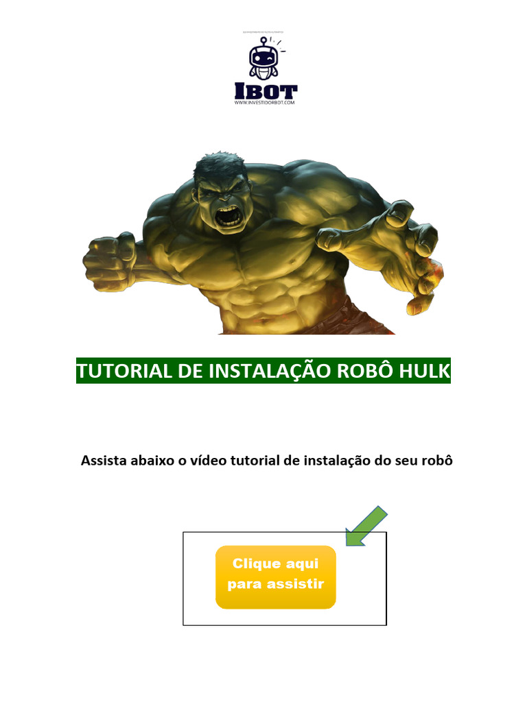 Instalação do Robô Hulk: Tutorial Completo | PDF
