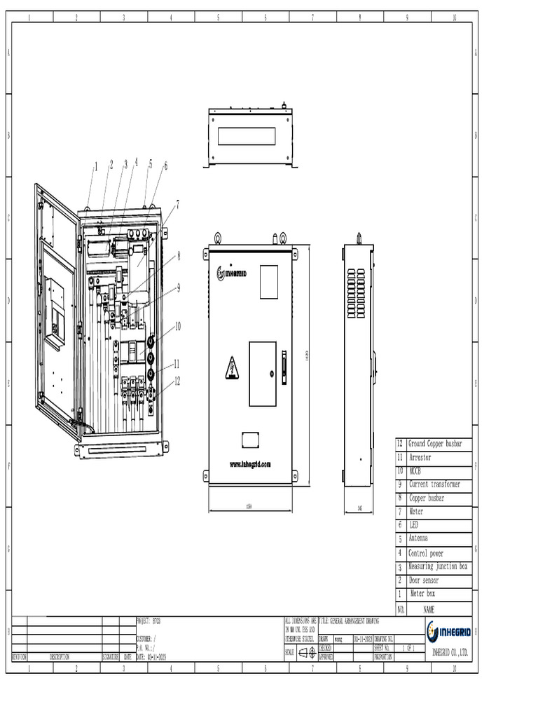 B703 Standard LV Metering Solution - 400A Drawing 200KVA - 20231105 | PDF