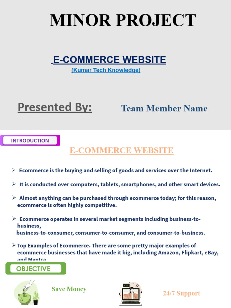 Minor Project: E-Commerce Website | PDF