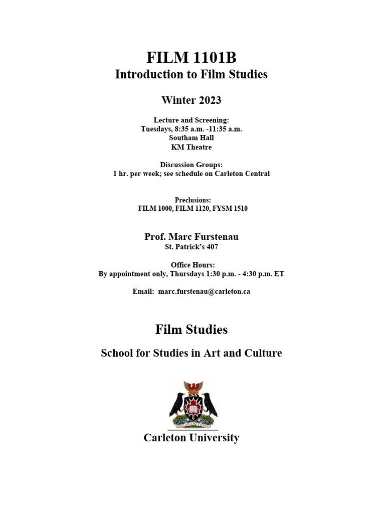 FILM 1101B Winter 2024 Outline2 | PDF | Plagiarism | Academic Integrity