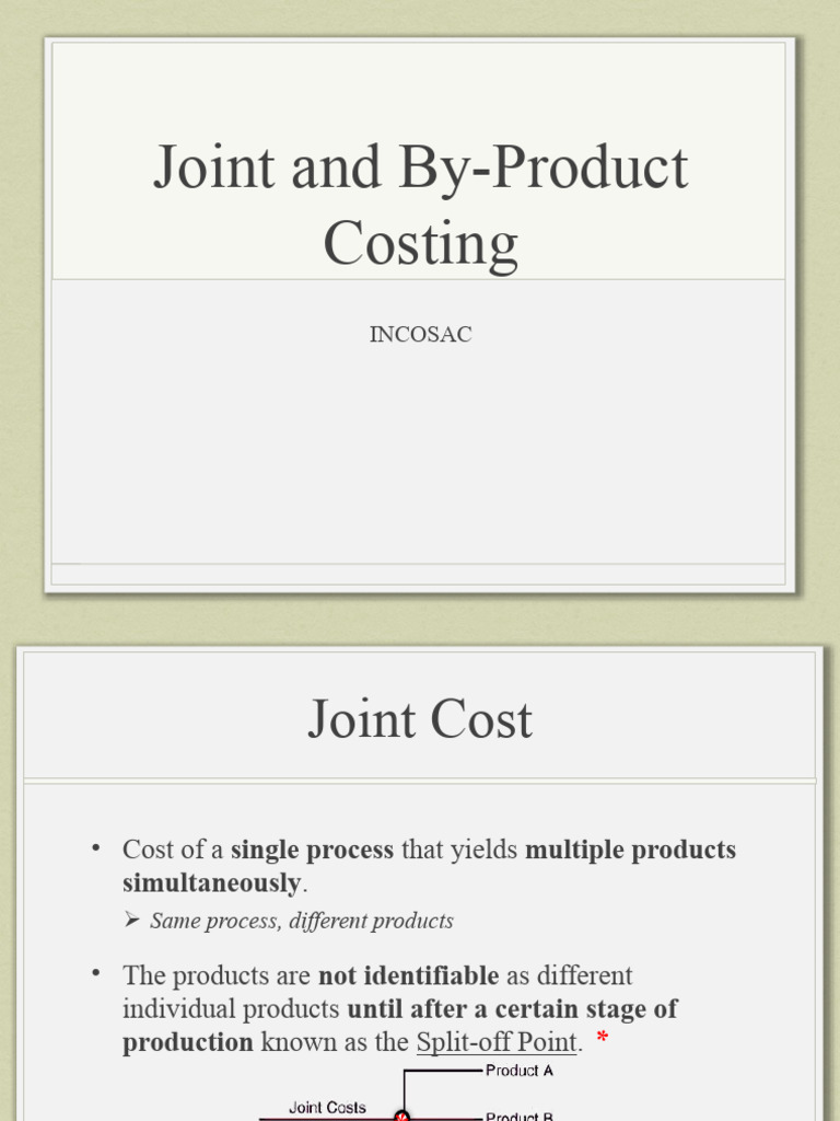 Joint & By-Product Costing | PDF | Cost Of Goods Sold | Inventory