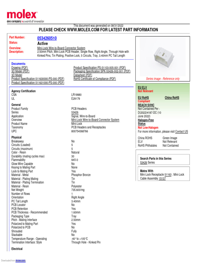 PCB Headers | PDF | Printed Circuit Board | Electrical Connector