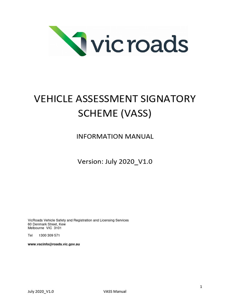 VASS ManualJuly 2020V10 | PDF | Calibration | Regulatory Compliance