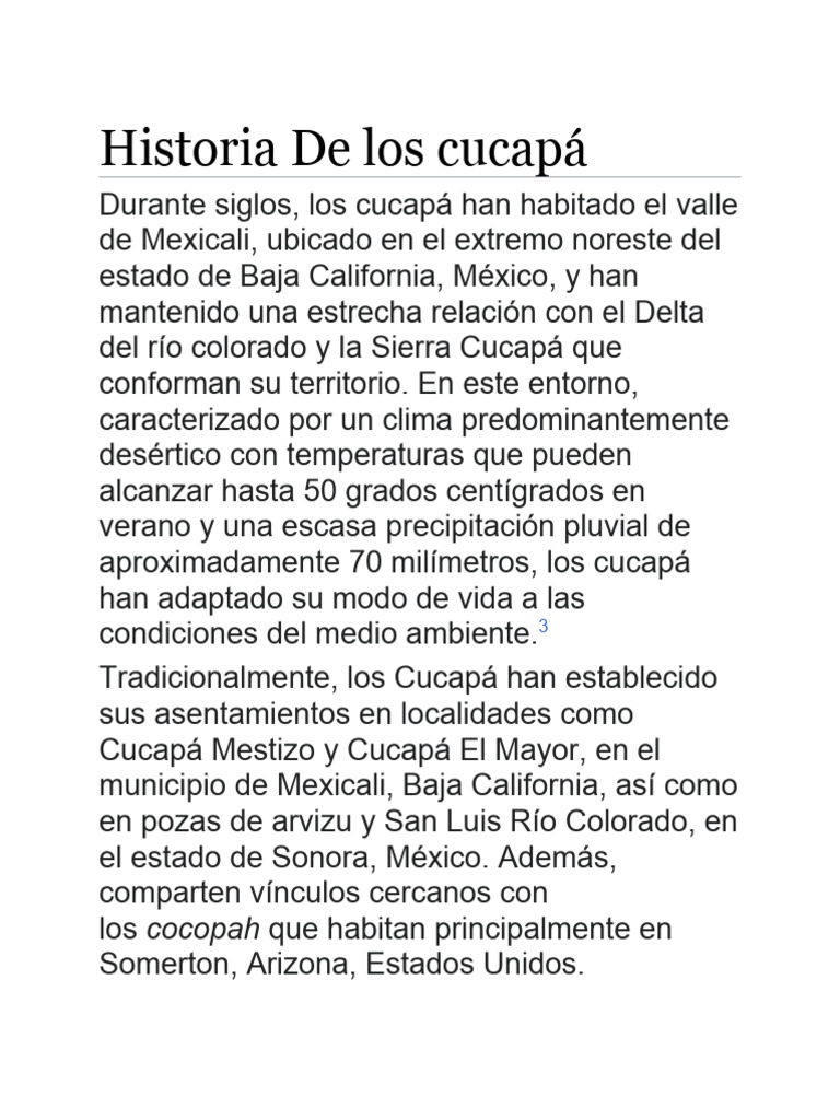 Historia de Los Cucapá | PDF