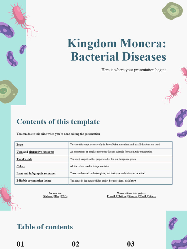 Kingdom Monera - Bacterial Diseases by Slidesgo | PDF | Chronic ...