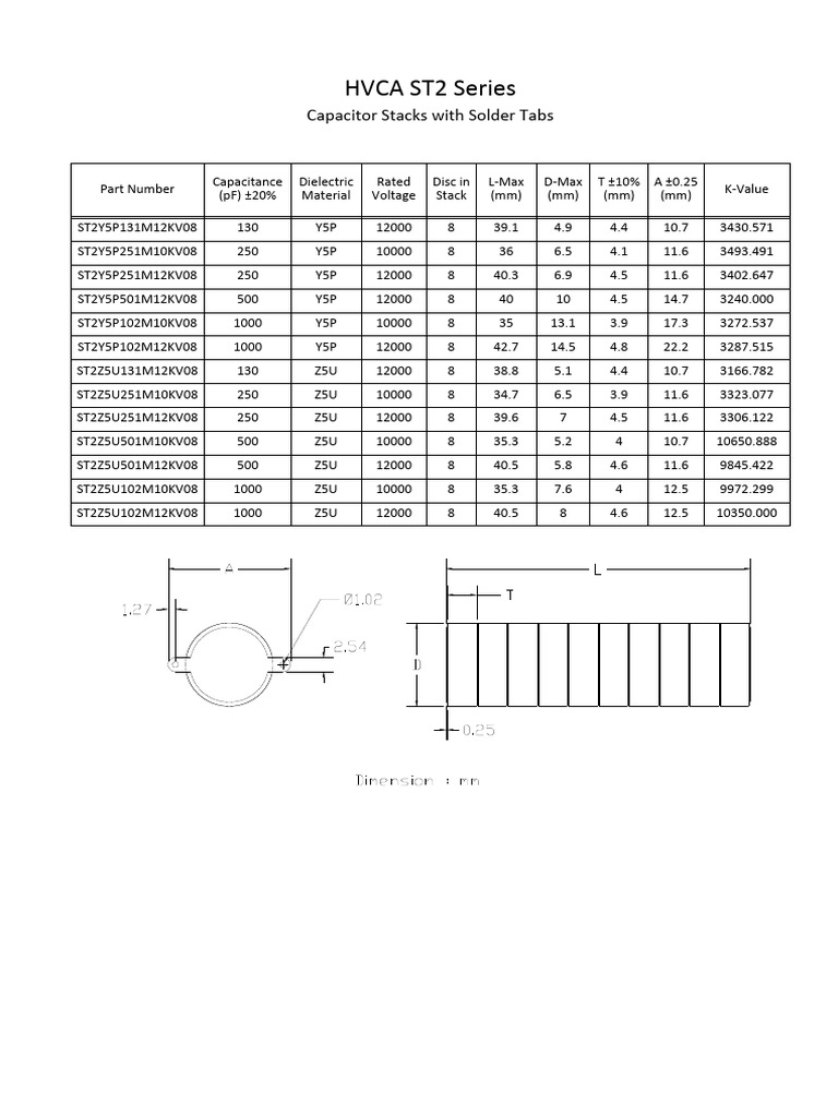 HVCA ST2 Series Capacitor Stacks | PDF | Electrical Equipment ...
