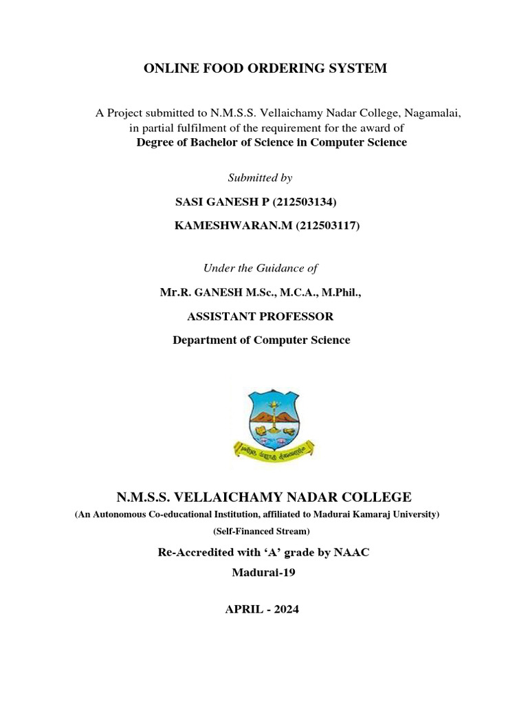 Online Food Ordering System Project | PDF | Sales | Auction